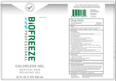 Biofreeze Professional Colorless Gel- Images NDC59316-116