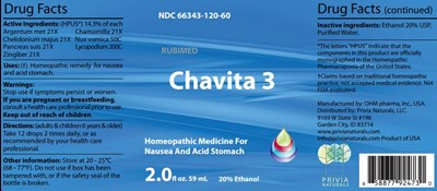 Chavita 3 Liquid Product Images - NDC 66343-120