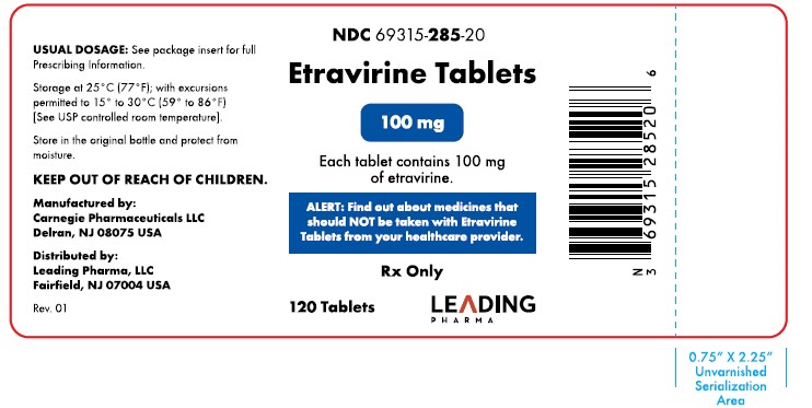 FDA Label for Etravirine Tablet Oral - Indications, Usage & Precautions