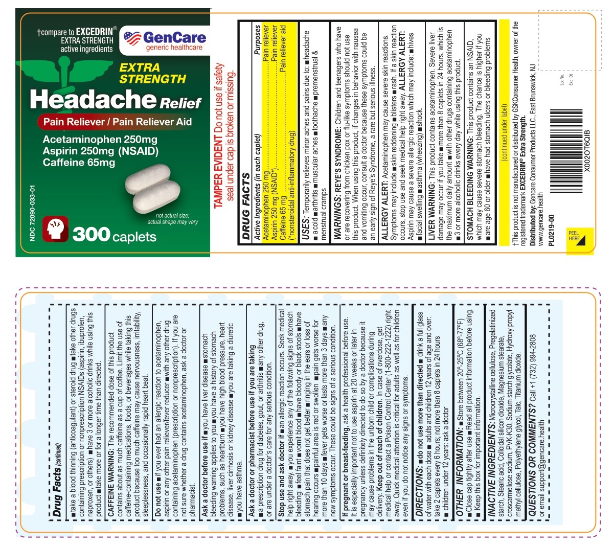 Product Images Gencare Headache Relief Photos - Packaging, Labels ...