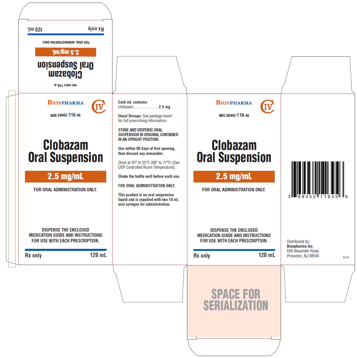 NDC 69452-116 Clobazam Clobazam