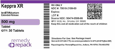 FDA Label for Keppra XR - Indications, Usage & Precautions