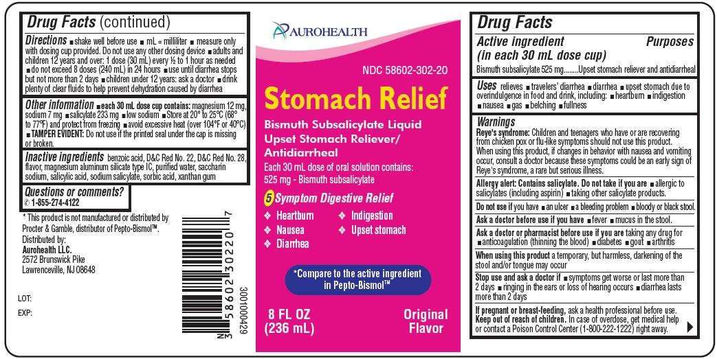NDC 58602-302-20 Stomach Relief Liquid Oral