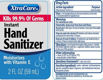 Xtracare Instand Hand Sanitizer Images Ethyl Alcohol Liquid Topical