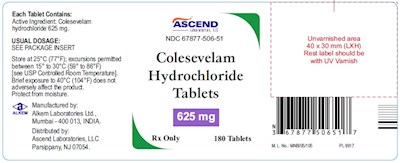 NDC 67877-506 Colesevelam Hcl Colesevelam Hcl