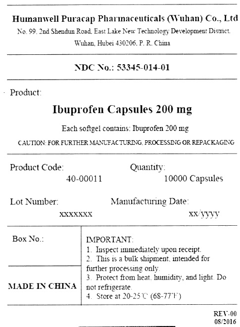 NDC 53345-014 Ibuprofen Images - Packaging, Labeling & Appearance