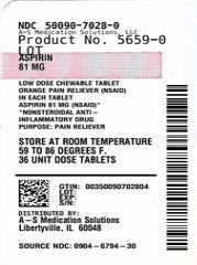 Product Images Aspirin Low Dose Chewable Orange Photos - Packaging ...