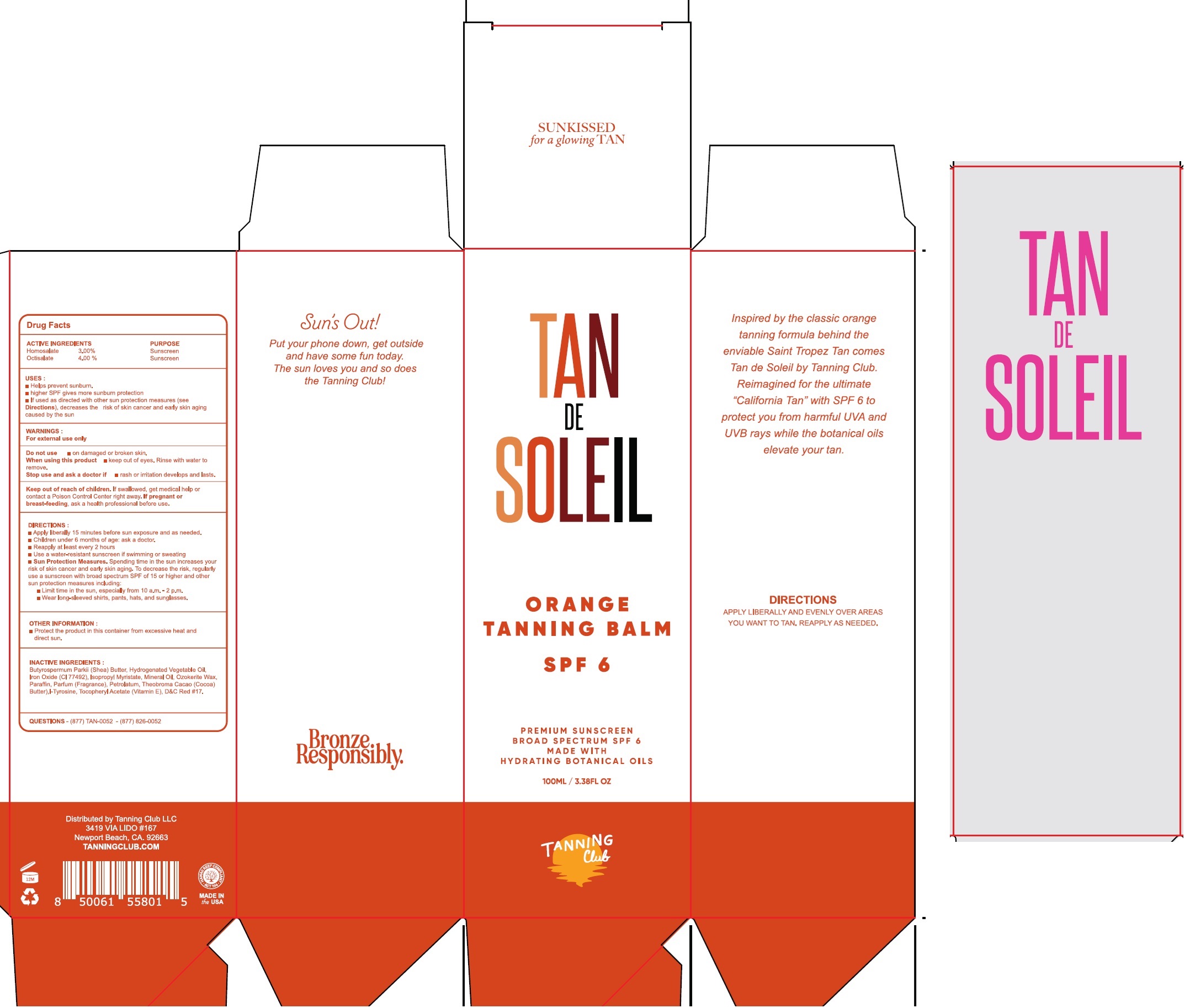 Tan De Soleil Orange Tanning Balm Spf 6- Images NDC84562-509