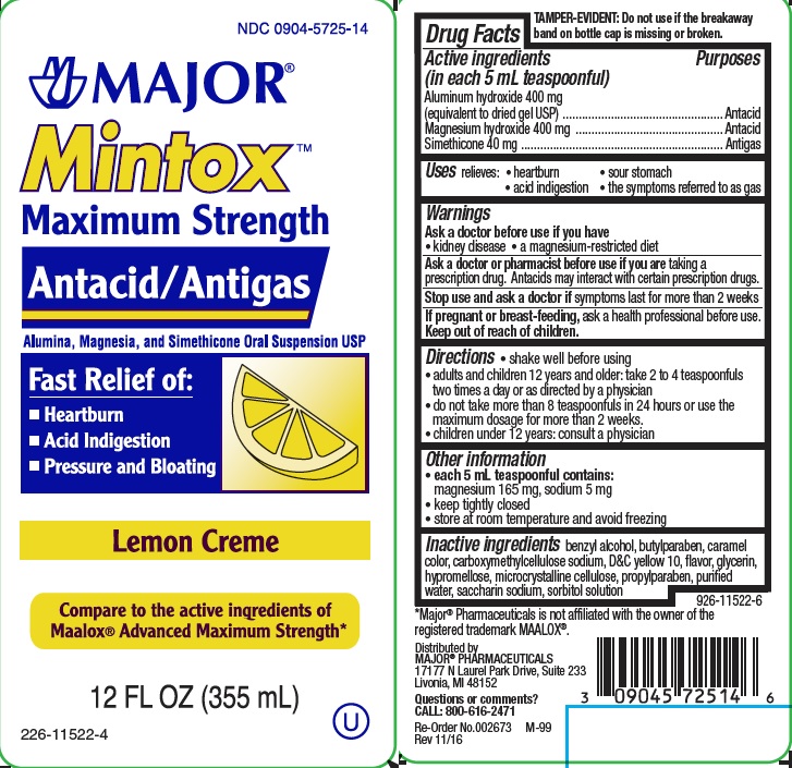 NDC Package 0904-5725-14 Mintox Maximum Strength Suspension Oral
