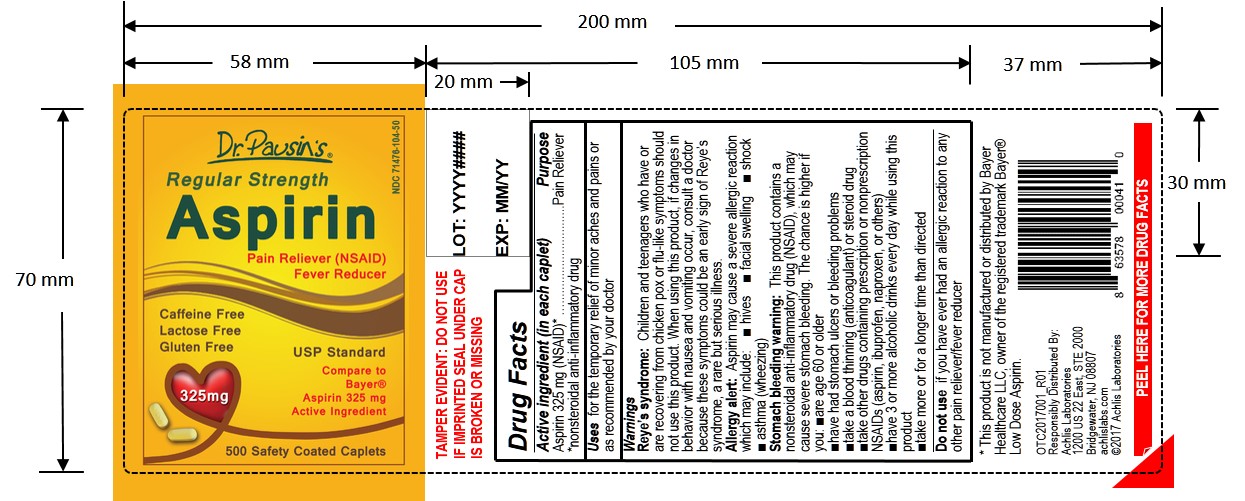 NDC 71476-103 Dr Pausins Low Dose Aspirin