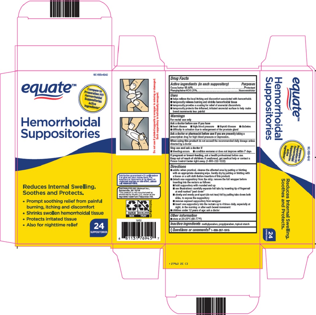 NDC 49035-463 Equate Hemorrhoidal Suppository Rectal