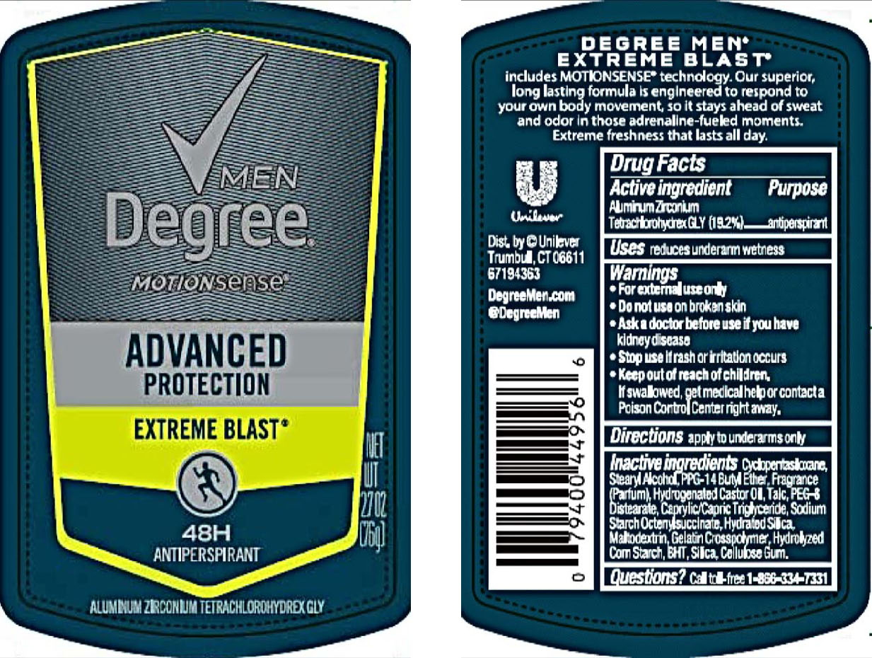 FDA Label for Degree Men Motionsense Extreme Blast 48h Antiperspirant ...