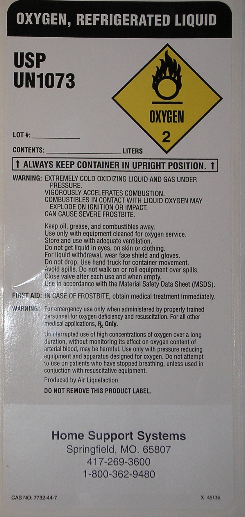 Product Images Oxygen Photos - Packaging, Labels & Appearance