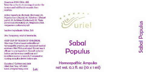Sabal Populus Images Liquid Oral