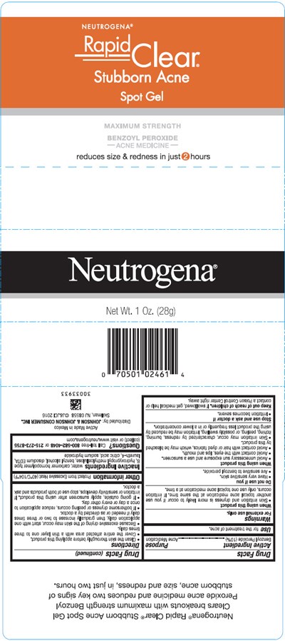 FDA Label for Neutrogena Rapid Clear Stubborn Acne Spot Gel Topical ...