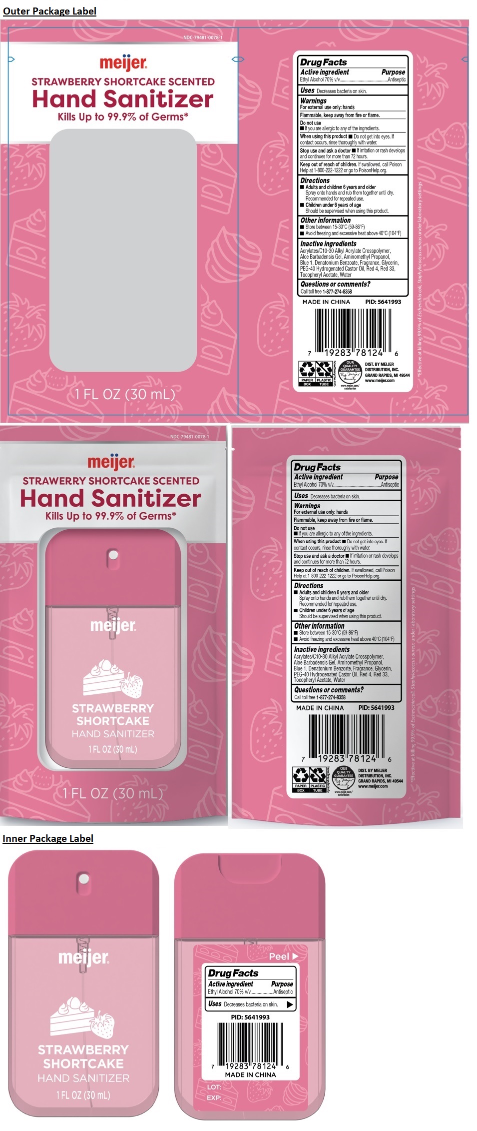 Meijer Strawberry Shortcake Scen- FDA Label NDC79481-0078