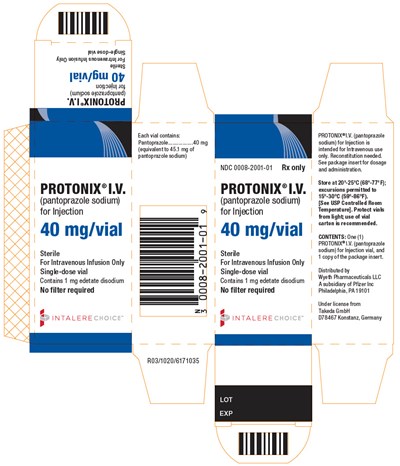 NDC 0008-2001 Protonix I.v. Pantoprazole Sodium