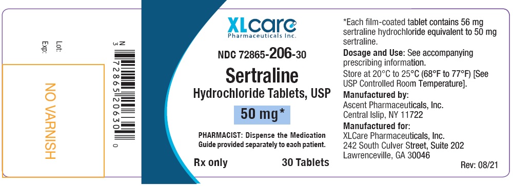 Sertraline Hydrochloride Tablet- Images NDC72865-205