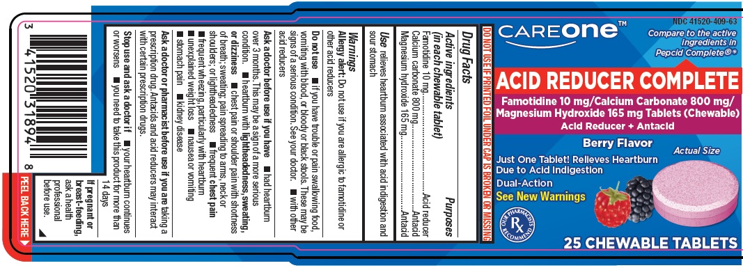NDC 41520-409 Careone Acid Reducer Complete Tablet, Chewable Oral