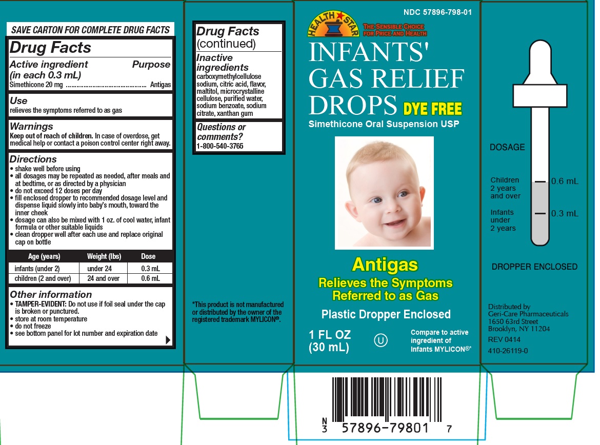 NDC 57896-798 Infants Gas Relief Suspension Oral