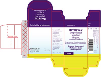 Krystexxa Product Images - NDC 54396-801