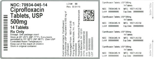NDC 70934-045 Ciprofloxacin Label Information - Details, Usage ...