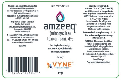 NDC 72356-101 Amzeeq Minocycline