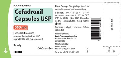 NDC 68180-180 Cefadroxil Cefadroxil