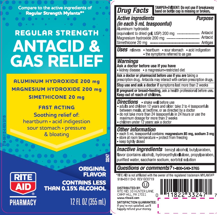 NDC 11822-3324 Regular Strength Antacid And Gas Relief Suspension Oral ...