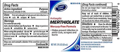 NDC 0395-9122 Merthiolate Benzalkonium Chloride