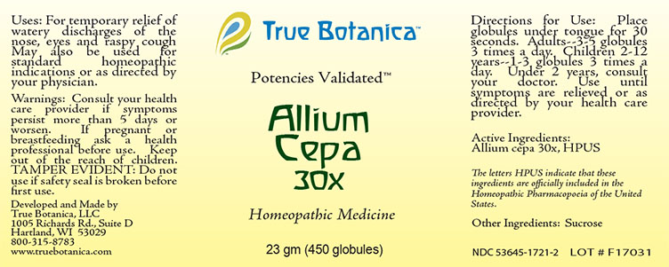 Allium Cepa Globule Product Images - NDC 53645-1721