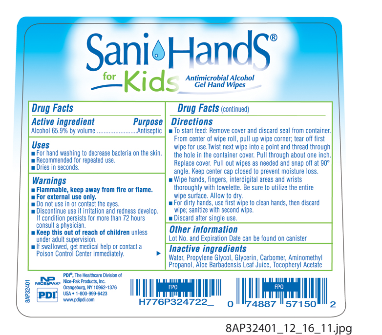 NDC 10819-5005 Pdi Sani-hands For Kids Antimicrobial Alcohol Gel Hand ...