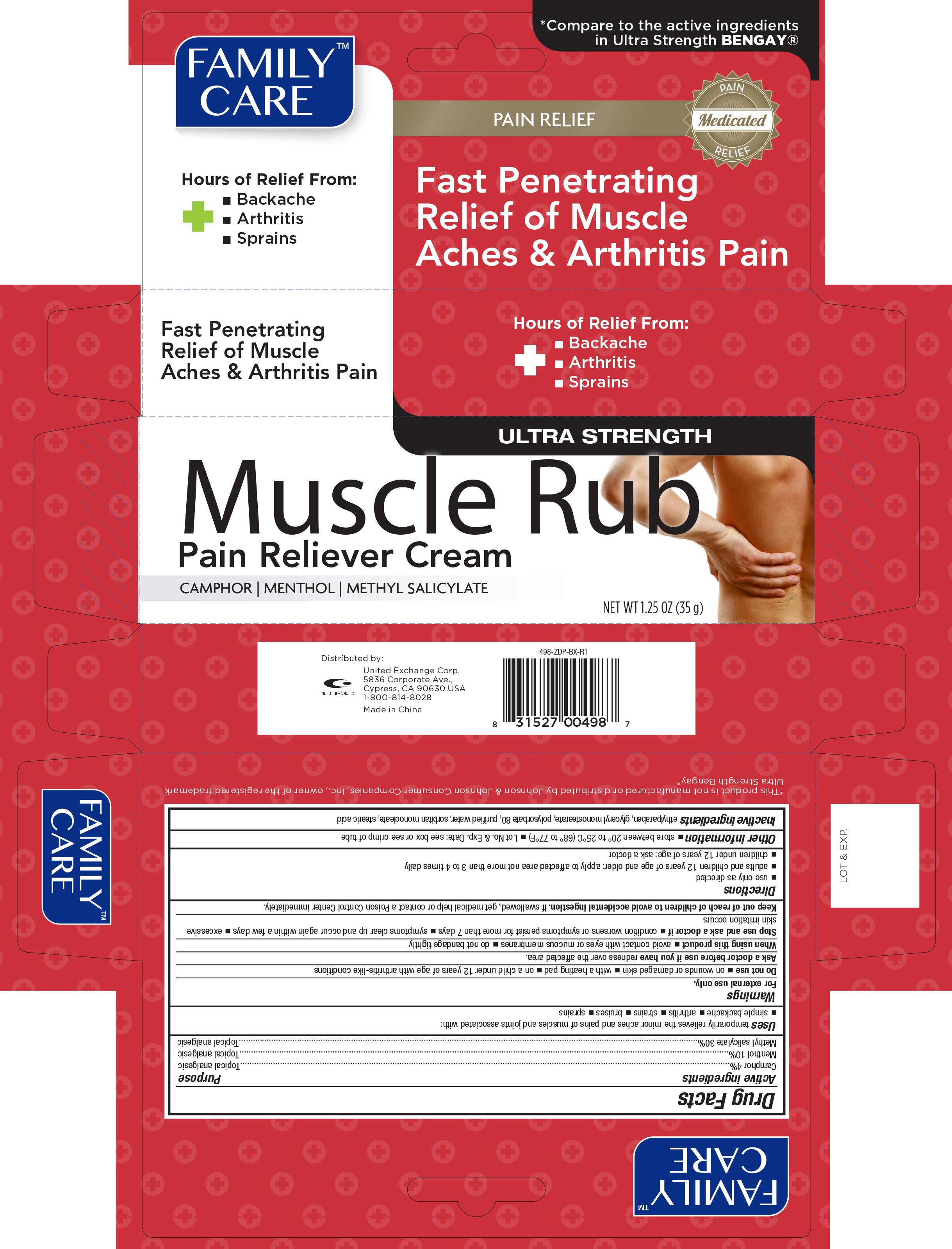 NDC 65923-987 Family Care Muscle Rub Cream Topical