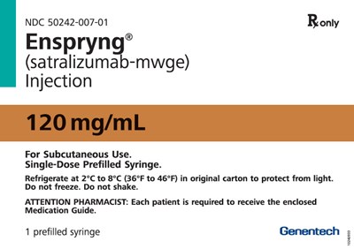 FDA Label for Enspryng Injection, Solution Subcutaneous - Indications ...