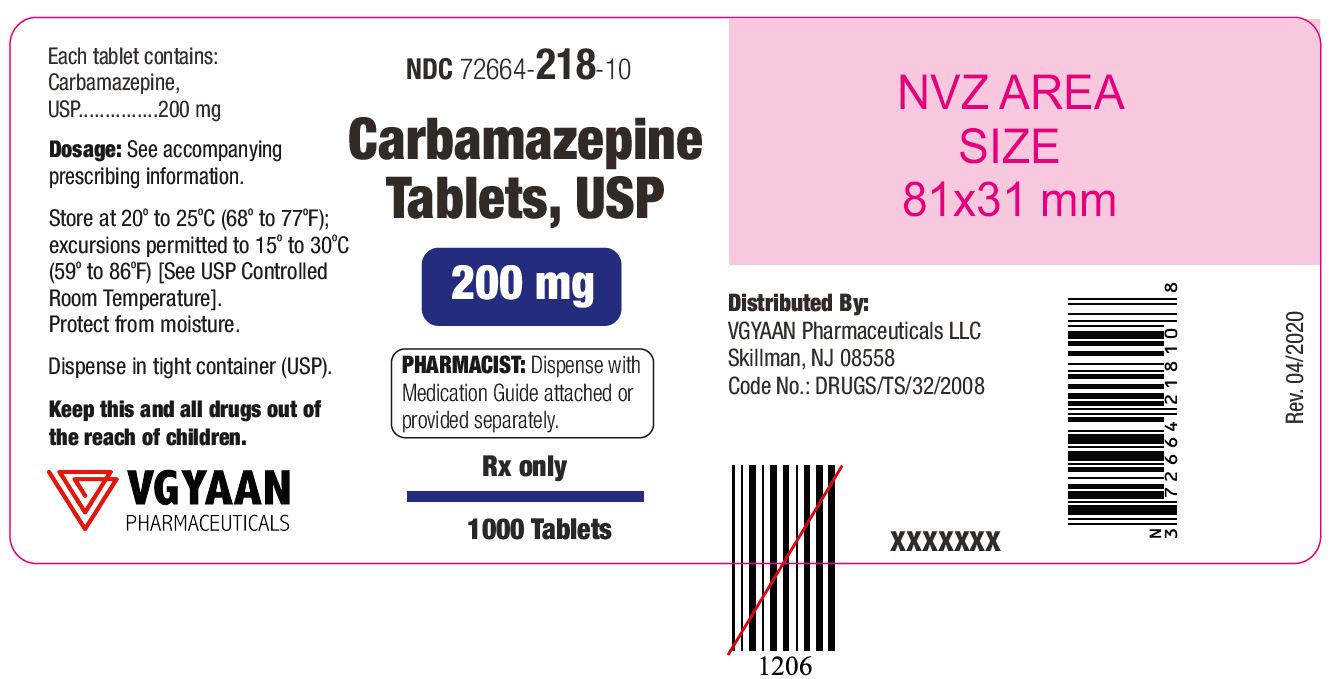Carbamazepine- Images NDC72664-218