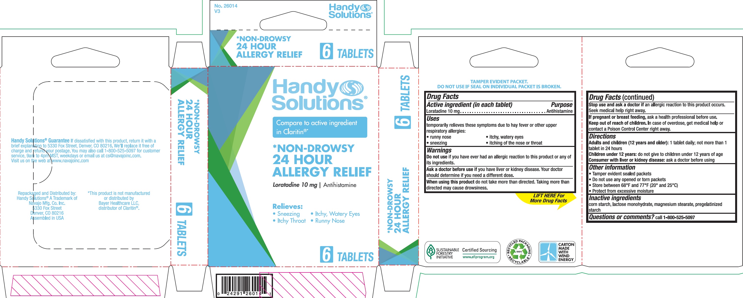 NDC 67751-163 Handy Solutions 24 Hour Allergy Tablet, Film Coated Oral