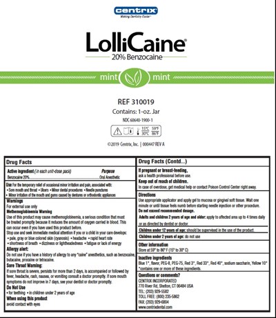 Product Images Lollicaine Mint Photos - Packaging, Labels & Appearance