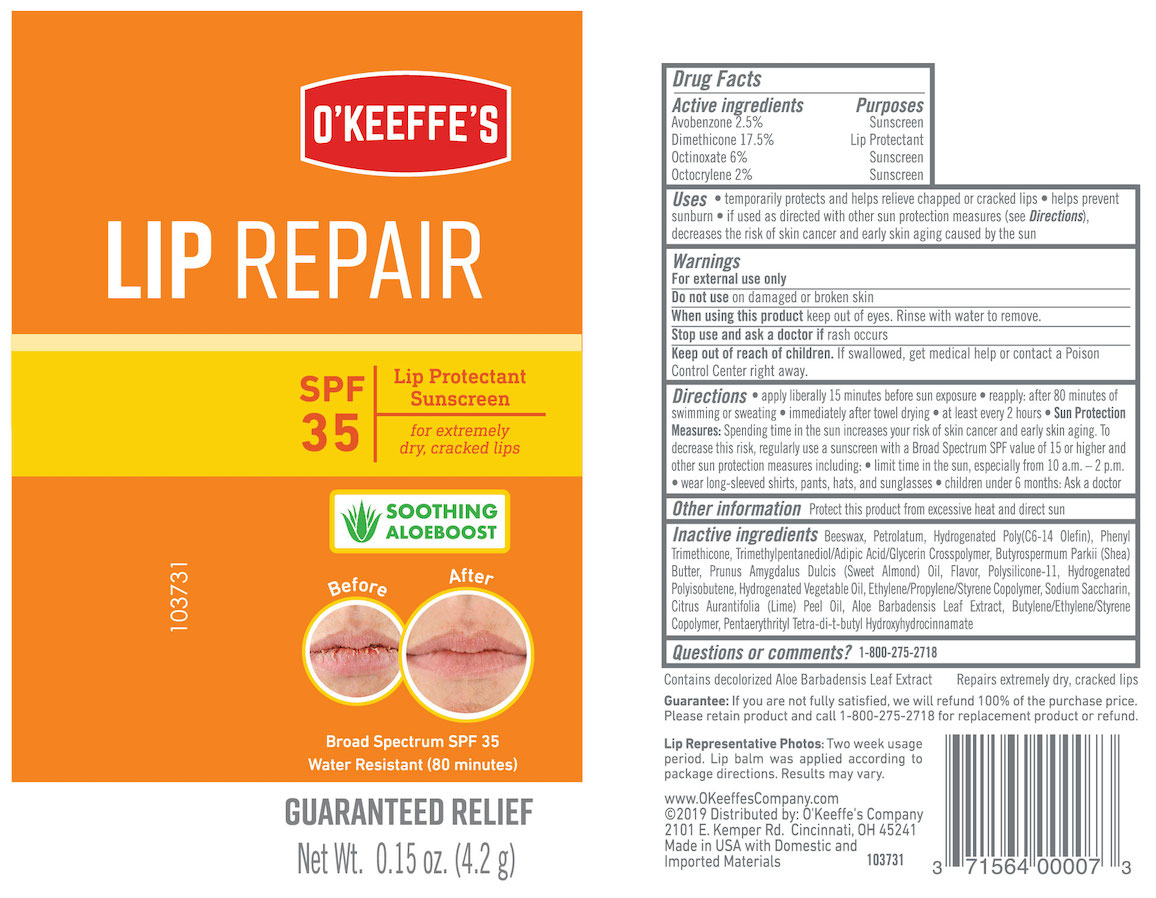 Product Images Okeeffes Lip Repair Photos - Packaging, Labels & Appearance