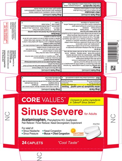FDA Label for Sinus Severe - Indications, Usage & Precautions