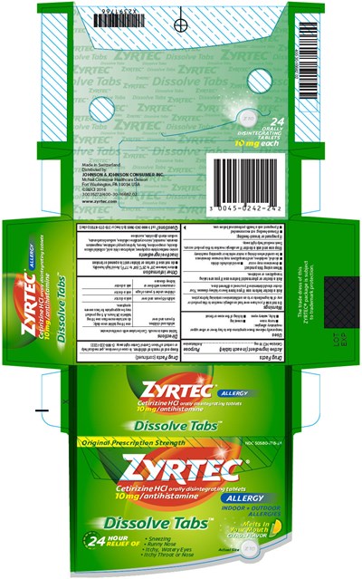 NDC 50580-778 Zyrtec Allergy Cetirizine Hydrochloride