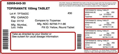 NDC 52959-643 Topiramate