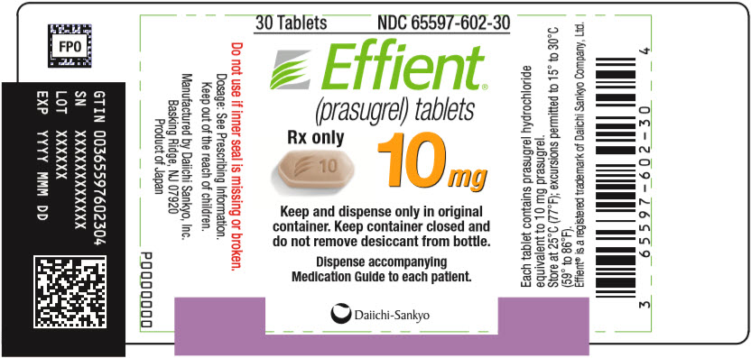 NDC 65597-602 Effient Tablet, Coated Oral Label Information - Details ...