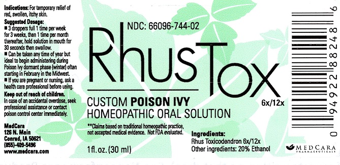 NDC 66096-744 Rhus Tox 6x/12x