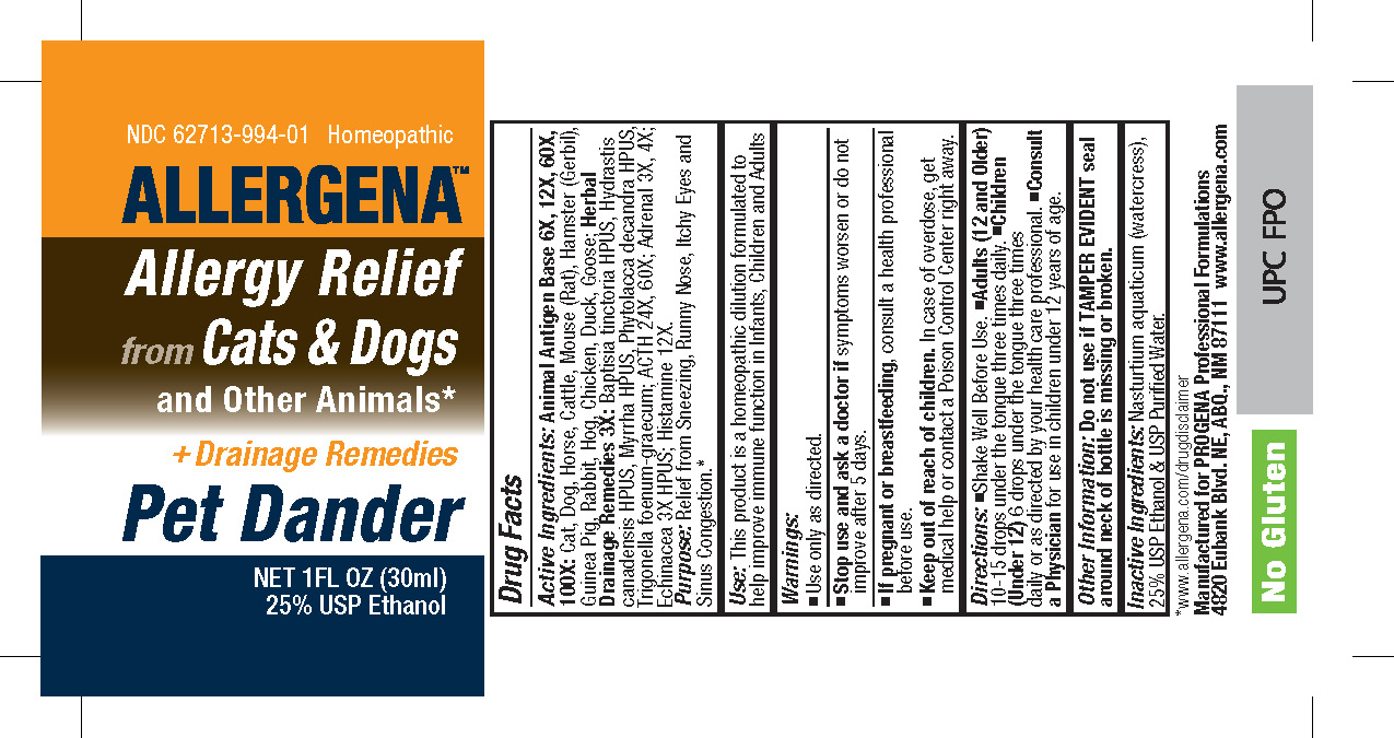 FDA Label for Allergena Pet Dander Liquid Oral - Indications, Usage ...