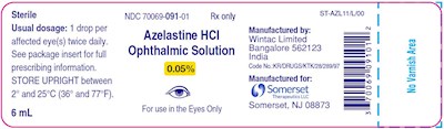 NDC 70069-091 Azelastine Hydrochloride Azelastine Hydrochloride