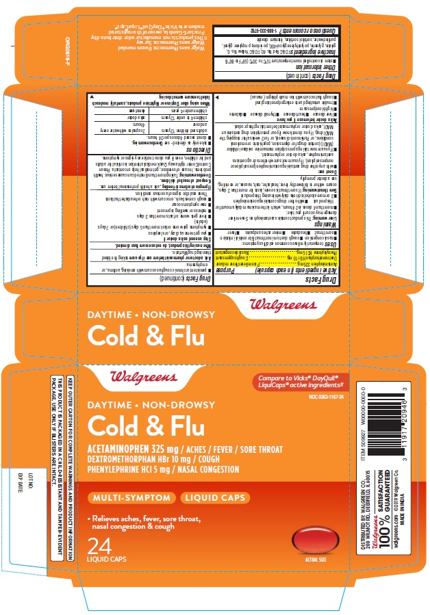 NDC 0363-1167 Walgreens Daytime Non-drowsy Cold And Flu Label ...