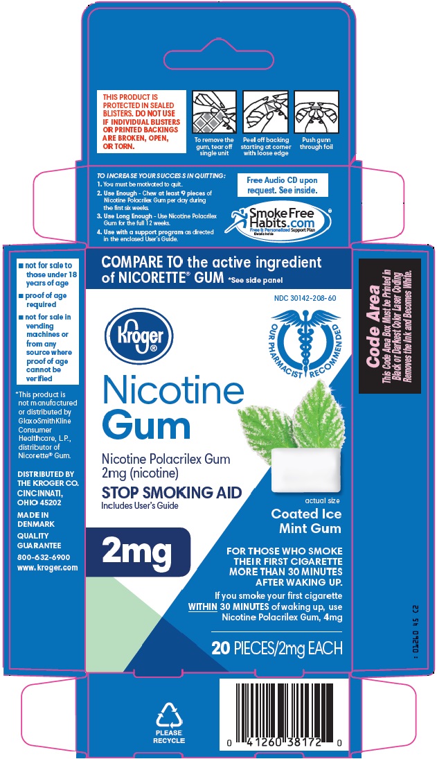 NDC 30142-208 Nicotine Gum, Chewing Oral Label Information - Details ...