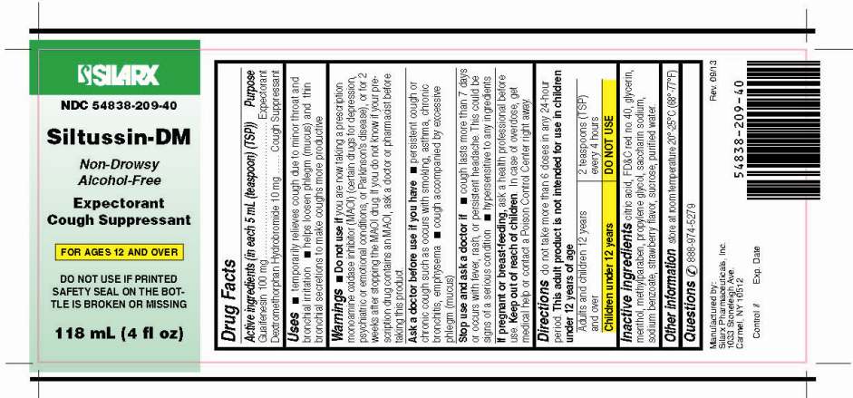 NDC 54838-209 Siltussin Dm Liquid Oral
