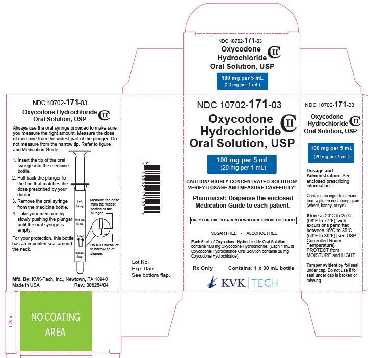 Oxycodone Hydrochloride Product Images - NDC 10702-171