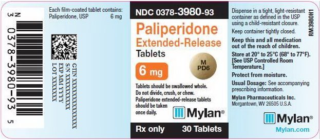 NDC 0378-3981 Paliperidone Paliperidone